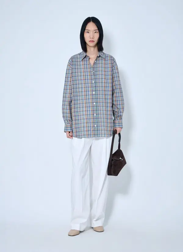 TOTEME Classic Check Cotton Poplin Shirt - Multicolor
