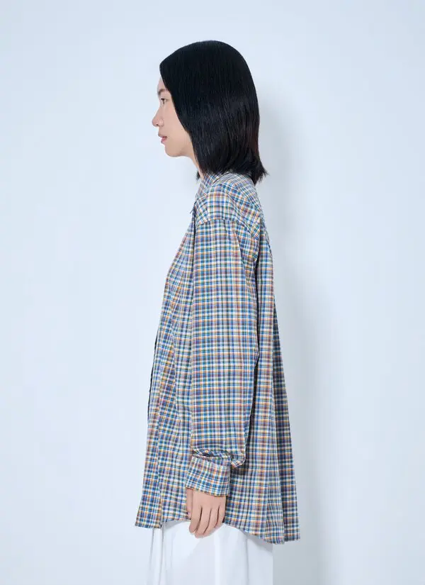TOTEME Classic Check Cotton Poplin Shirt - Multicolor