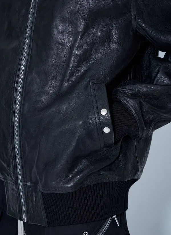 Rick Owens Dracuflight Hammered Leather Jacket