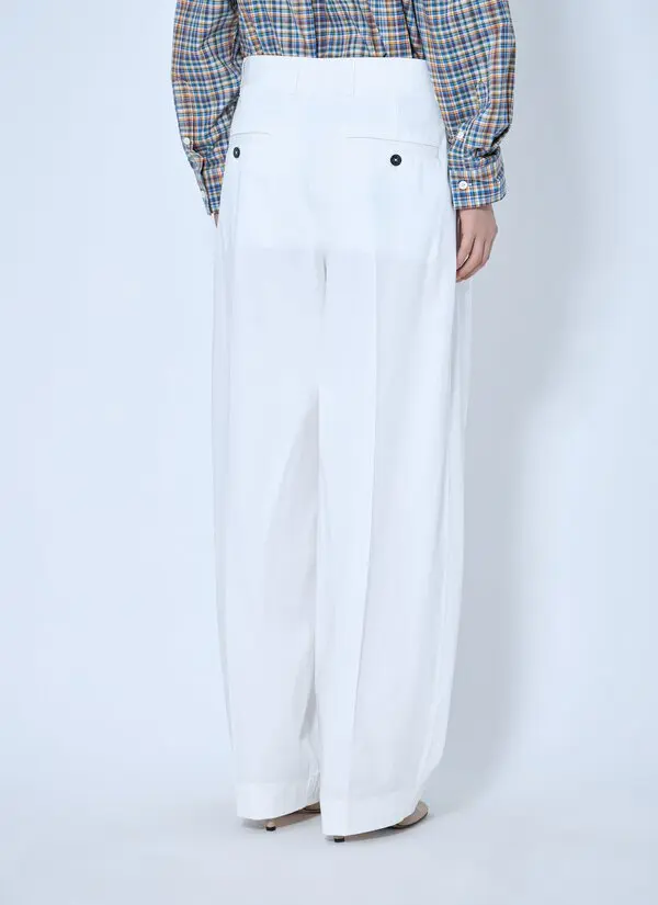 TOTEME Single Pleat Cotton Trousers