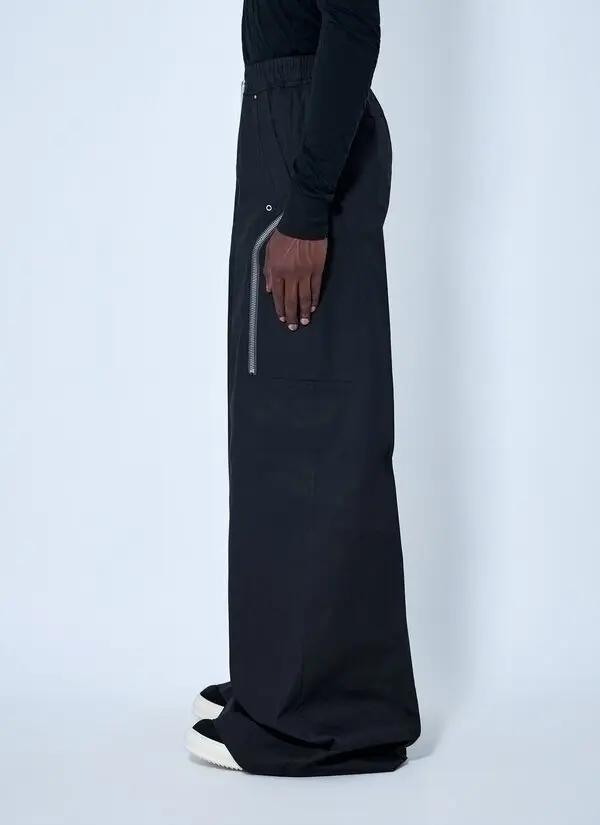 Rick Owens Wide-leg Cotton Blend Trousers - Black