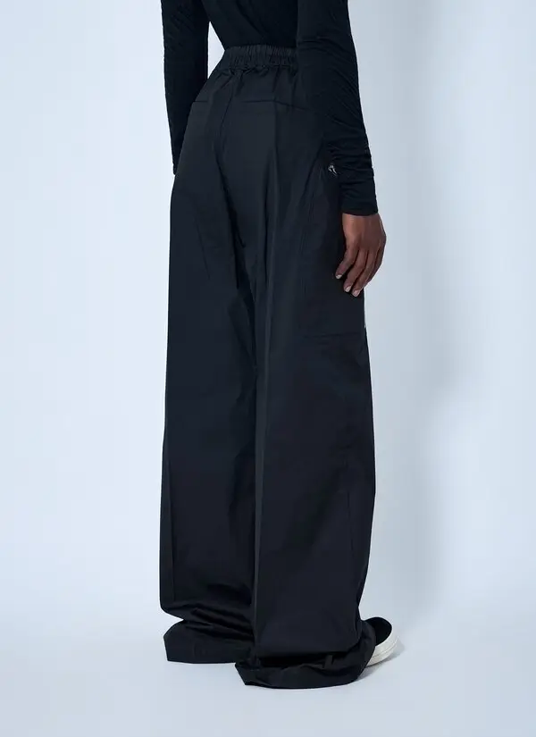 Rick Owens Wide-leg Cotton Blend Trousers - Black