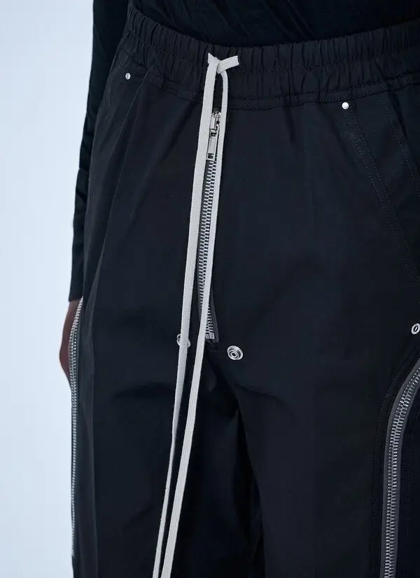 Rick Owens Wide-leg Cotton Blend Trousers - Black