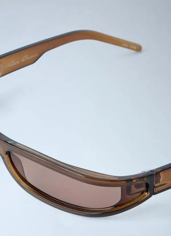 Rick Owens Rectangle Sunglasses - Brown