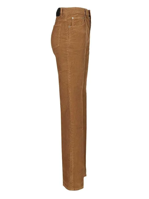 Saint Laurent High-waisted Wide-leg Corduroy Trousers