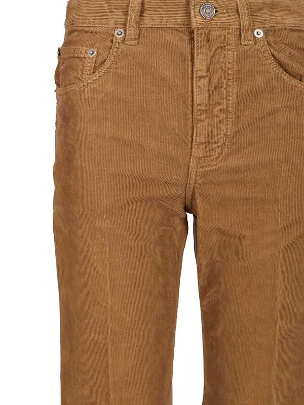 Saint Laurent High-waisted Wide-leg Corduroy Trousers