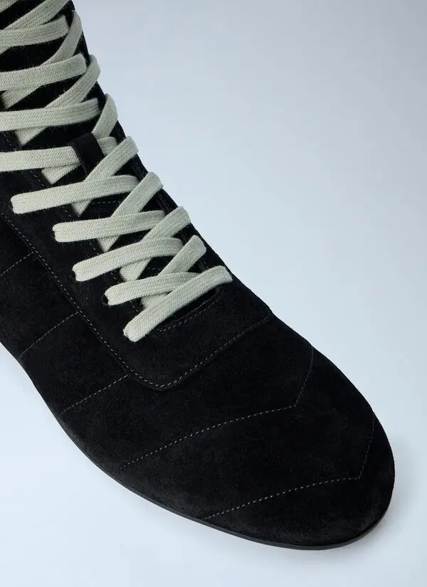 Rick Owens Quilted Suede High-top Sneakers