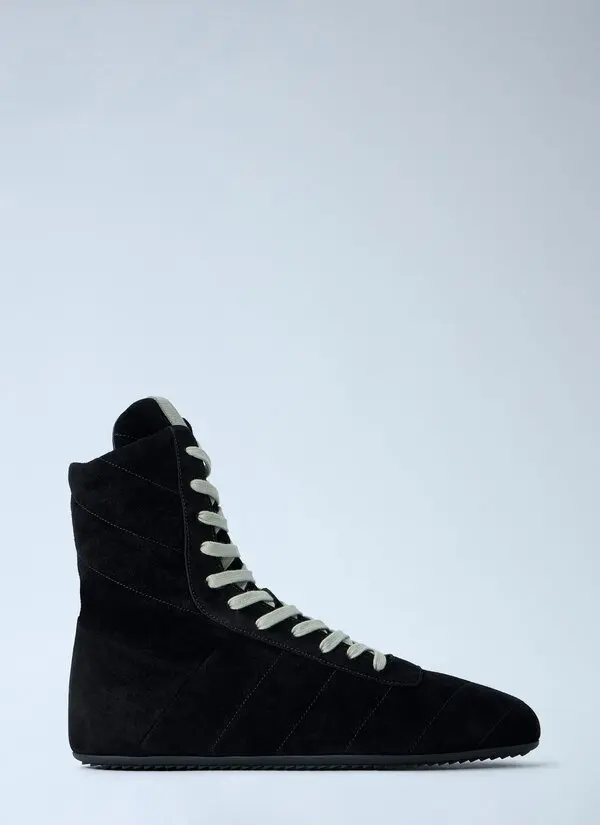 Rick Owens Quilted Suede High-top Sneakers