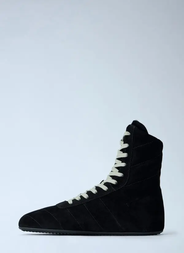 Rick Owens Quilted Suede High-top Sneakers