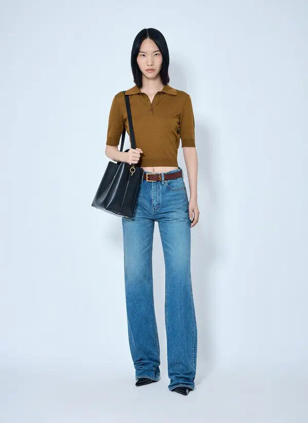 Saint Laurent Flared High-waisted Five-pocket Jeans
