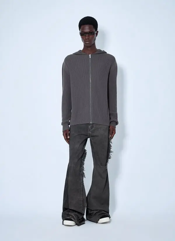 Rick Owens Wool Zipped Hoodie