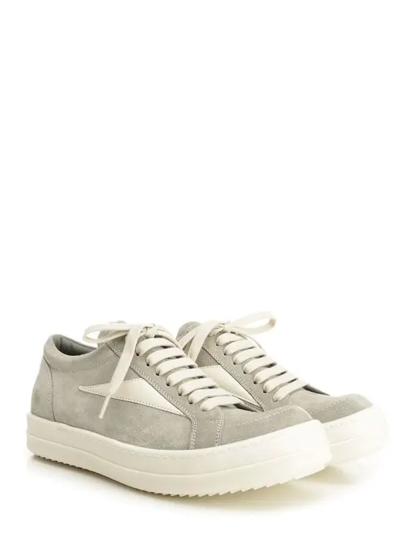 Rick Owens Leather Lace-up Sneakers - White