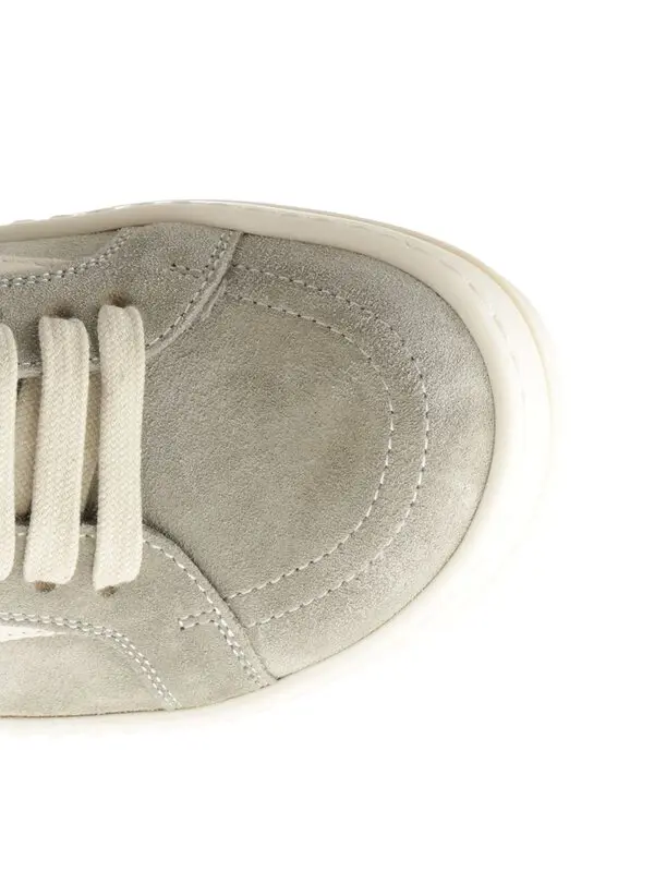 Rick Owens Leather Lace-up Sneakers - White