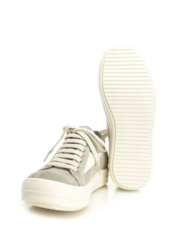 Rick Owens Leather Lace-up Sneakers - White