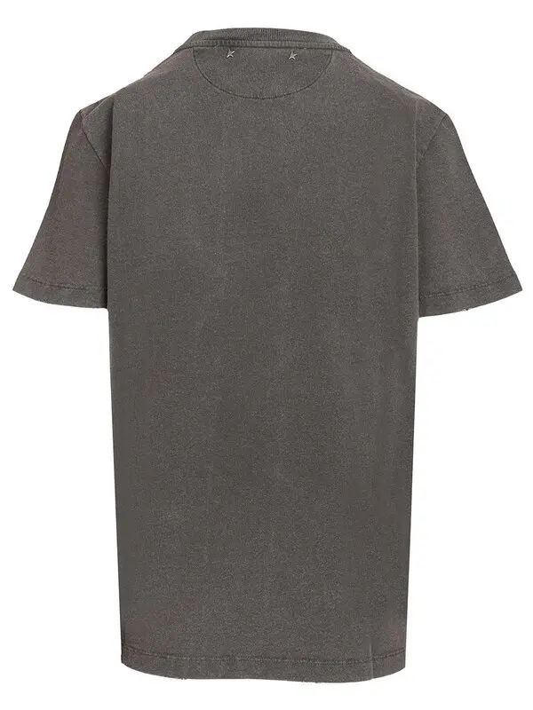 GOLDEN GOOSE Embellished Crewneck T-shirt - Gray