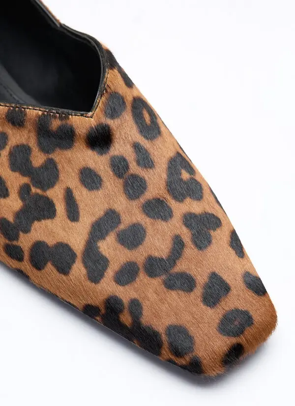 TOTEME The Everyday Flat Leopard Print Poney-hair Shoes