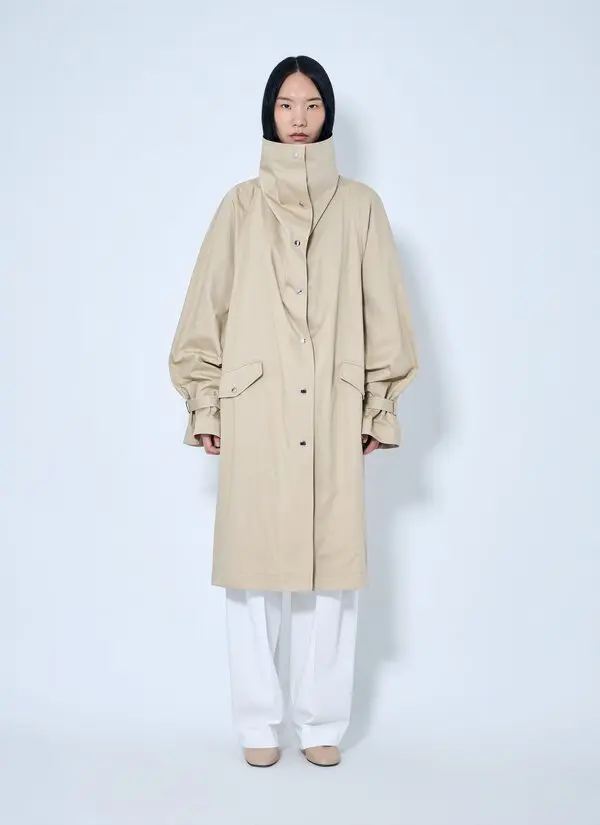 TOTEME Oversized Cotton Trench Coat - Cream