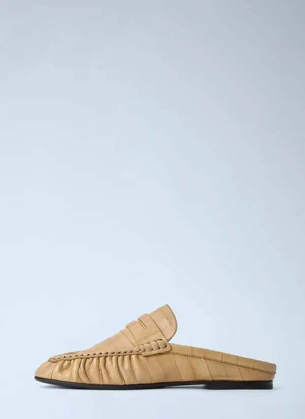 Saint Laurent Le Loafers Mules - Cream