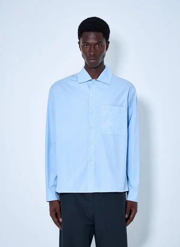 JIL SANDER Button-down Cotton Shirt - Blue