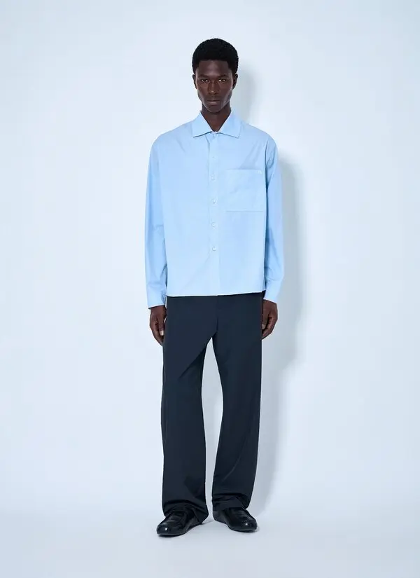 JIL SANDER Button-down Cotton Shirt - Blue