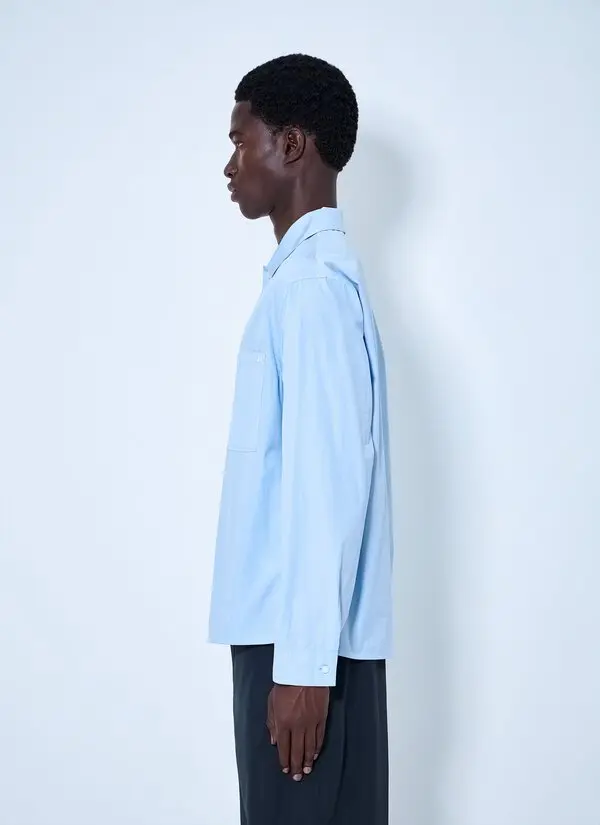 JIL SANDER Button-down Cotton Shirt - Blue