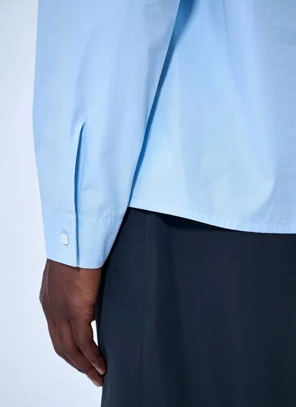 JIL SANDER Button-down Cotton Shirt - Blue