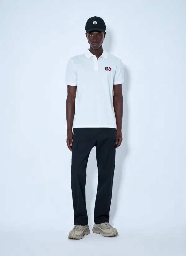 Moncler Piqué Polo Shirt With Logo Embroidery