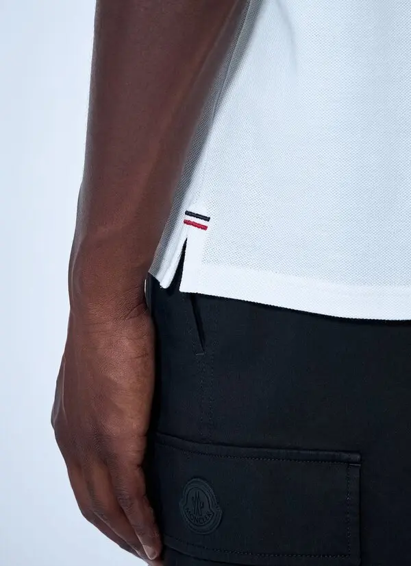 Moncler Piqué Polo Shirt With Logo Embroidery