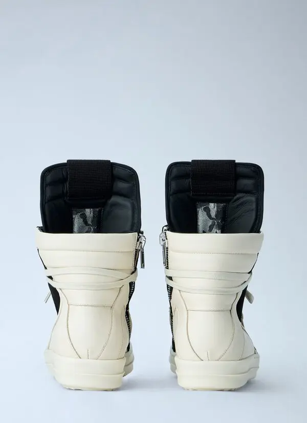 Rick Owens High-top Paneled Suede Sneakers - Black