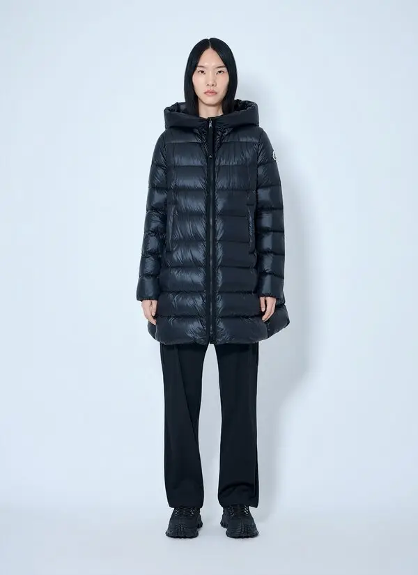 Moncler Suyenne Long Parka Jacket - Blue