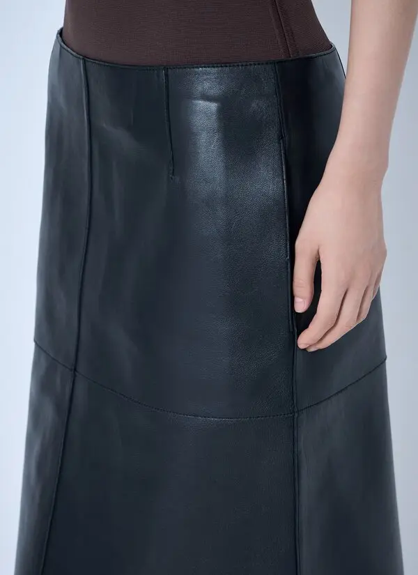 TOTEME Paneled Leather Skirt
