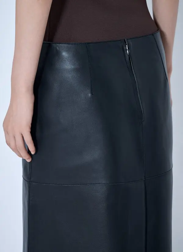 TOTEME Paneled Leather Skirt