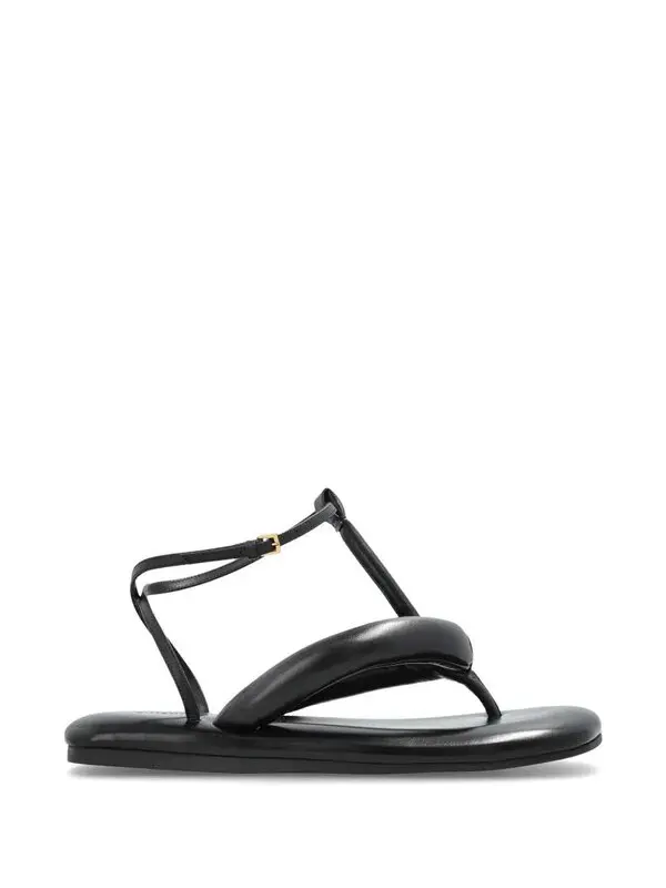 Givenchy Boudoir Flat Thong Sandals With Padded Straps And Ankle Buckle - Black
