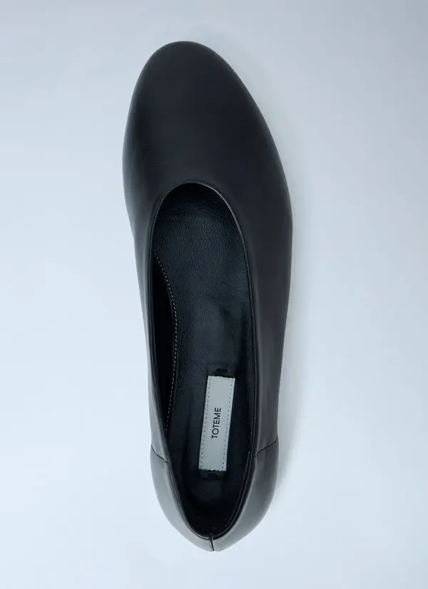 TOTEME Slip Nappa Ballerinas - Black