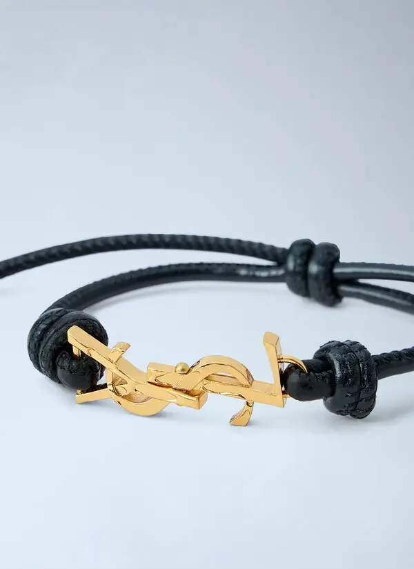 Saint Laurent Cassandre Cord Bracelet
