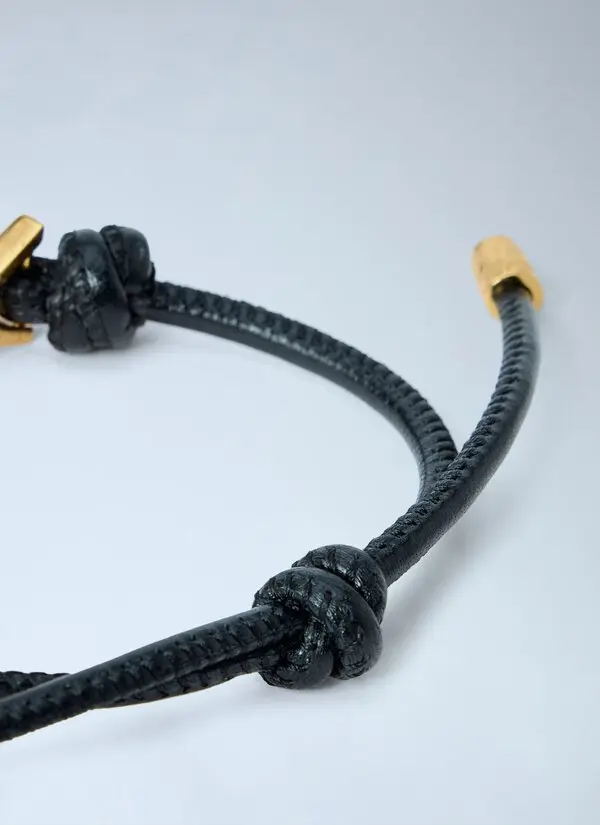 Saint Laurent Cassandre Cord Bracelet