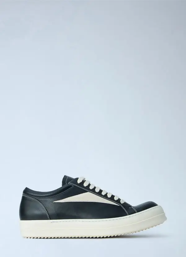 Rick Owens Low-top Leather Sneakers - Black