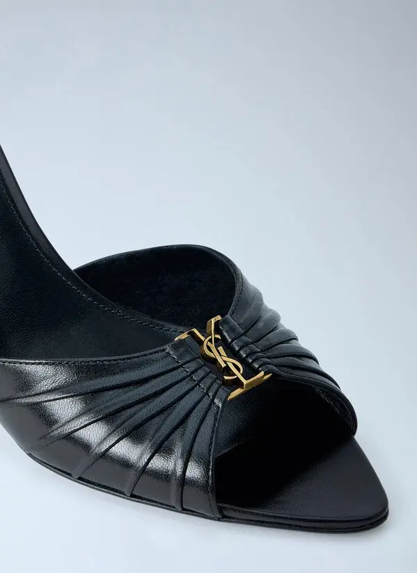 Saint Laurent Babylone" Heeled Mules - Black