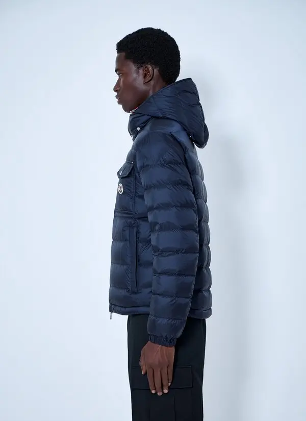 Moncler Verith Hooded Short Down Jacket - Blue
