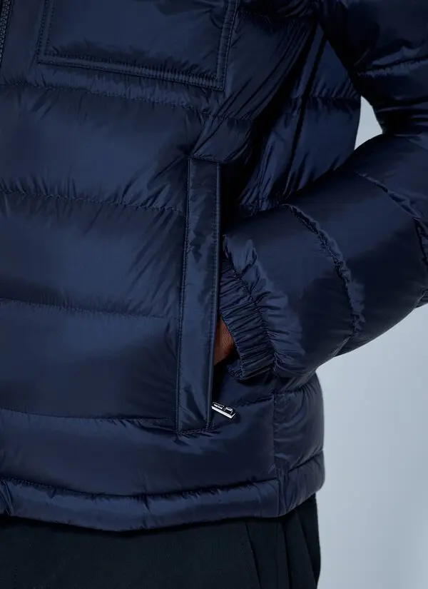 Moncler Verith Hooded Short Down Jacket - Blue