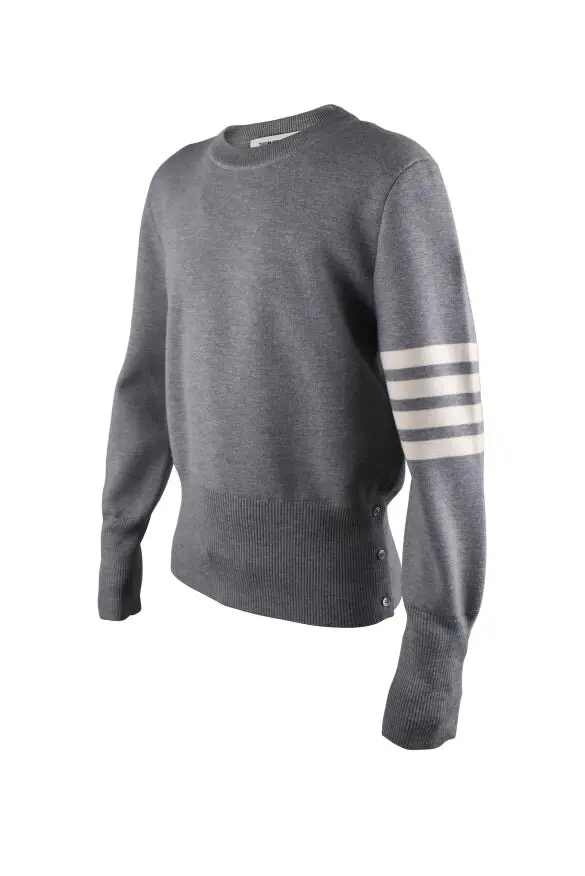 Thom Browne Milano Stitch Pullover - Gray