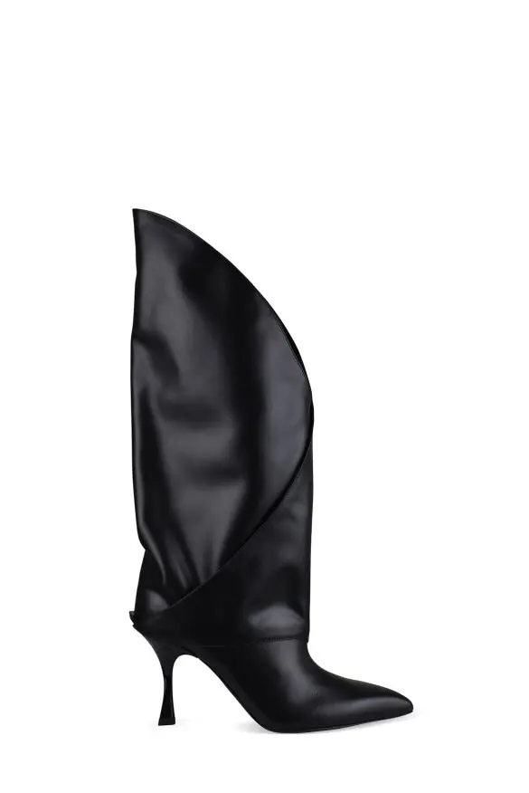 Balmain Twist High Heel Boots - Black