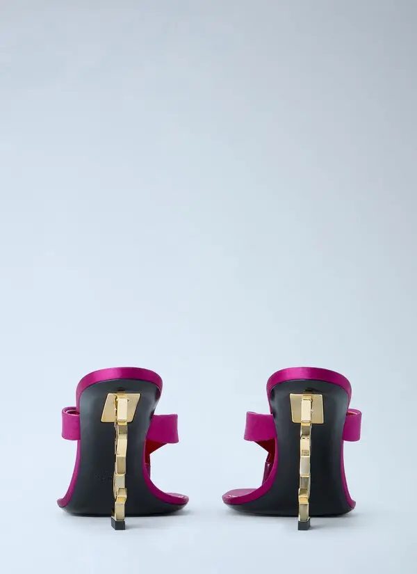 Saint Laurent Opyum Satin Thong Mule Sandals
