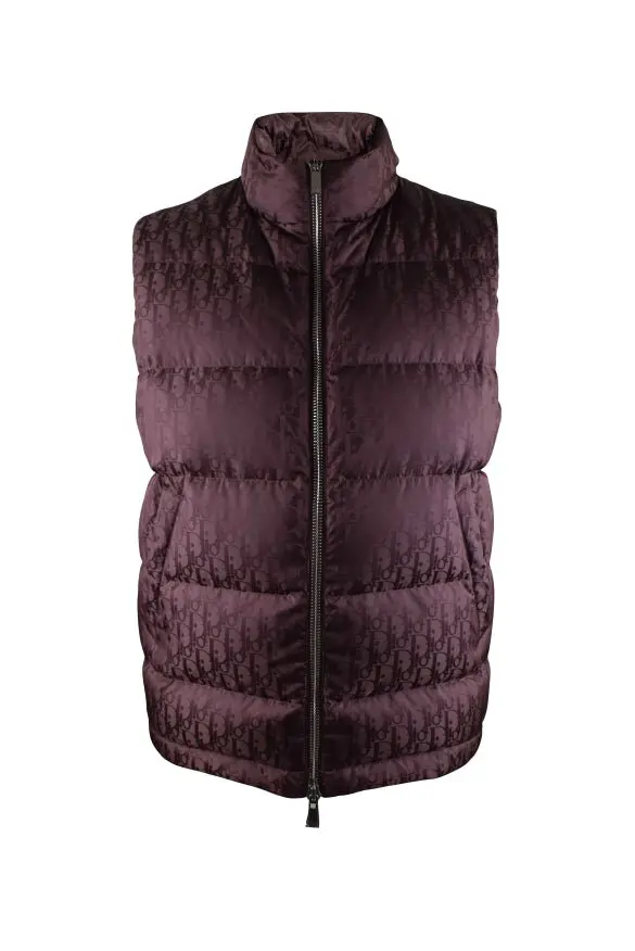 Dior Oblique Down Vest - Brown