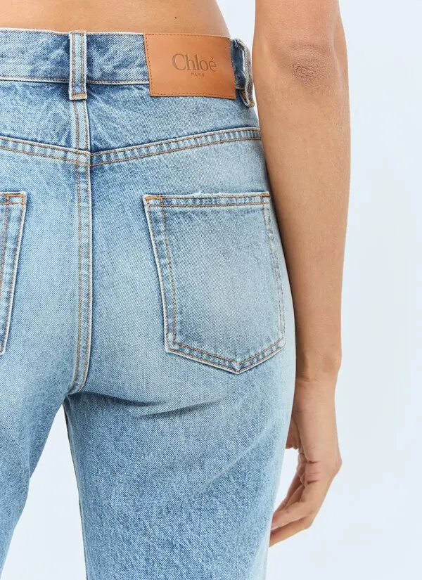 Chloé Flared Patchwork Jeans