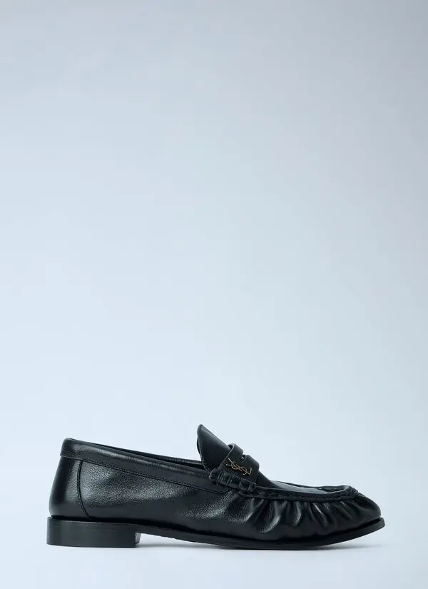 Saint Laurent Le Loafer Supple In Matte Leather - Black