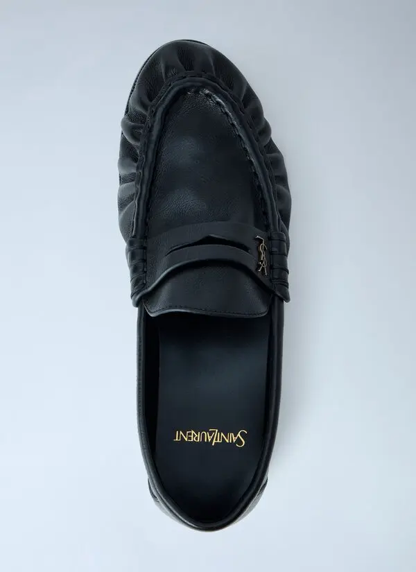 Saint Laurent Le Loafer Supple In Matte Leather - Black