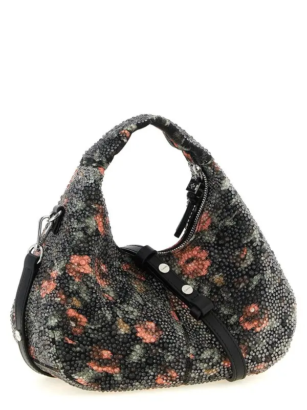 GANNI Mini Hobo Flowers Beaded Handbag