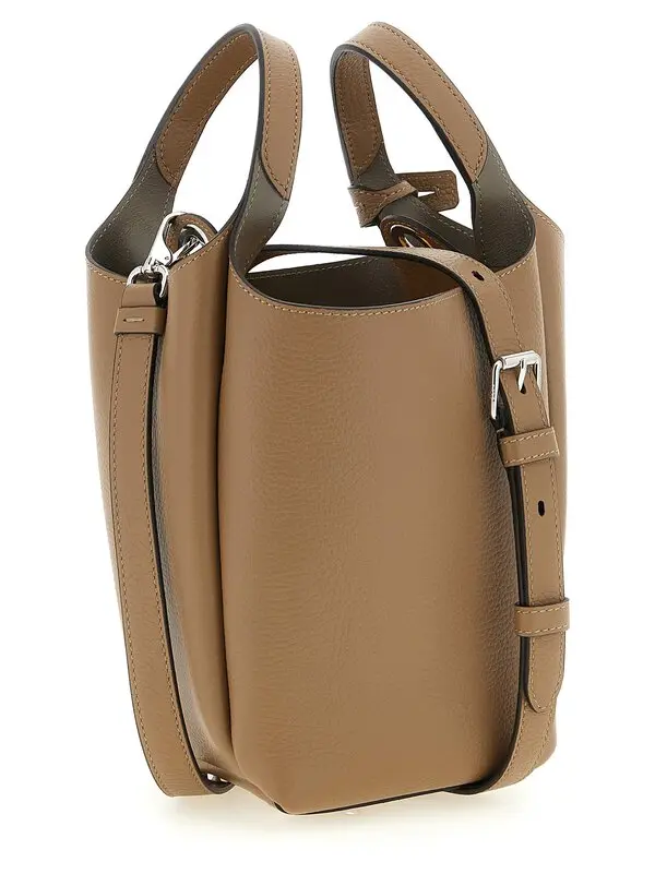 TOD'S T Timeless Mini Bucket Bag In Calf Leather - Brown