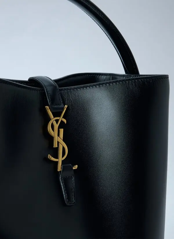 Saint Laurent Le 37 Leather Bucket Bag - Black